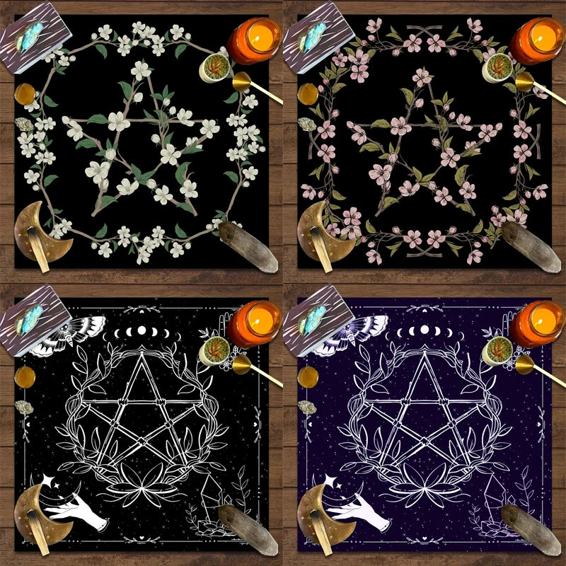 Buy Pentacle Flower, Pentacle Deer, Pentacle Altar Cloths - Wiccan ...