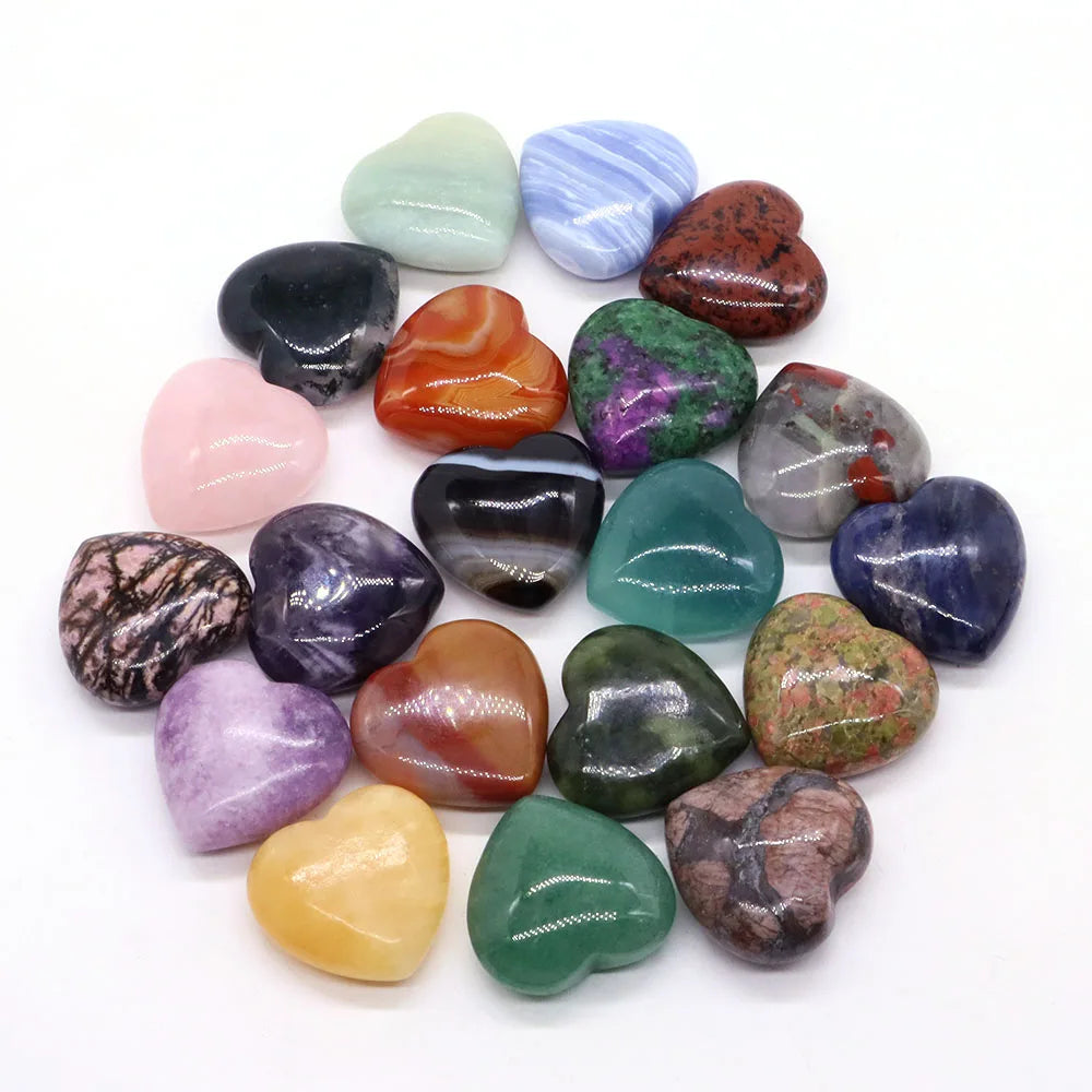 Buy Assorted Gemstone Heart Shaped Crystals – Green Witch Creations